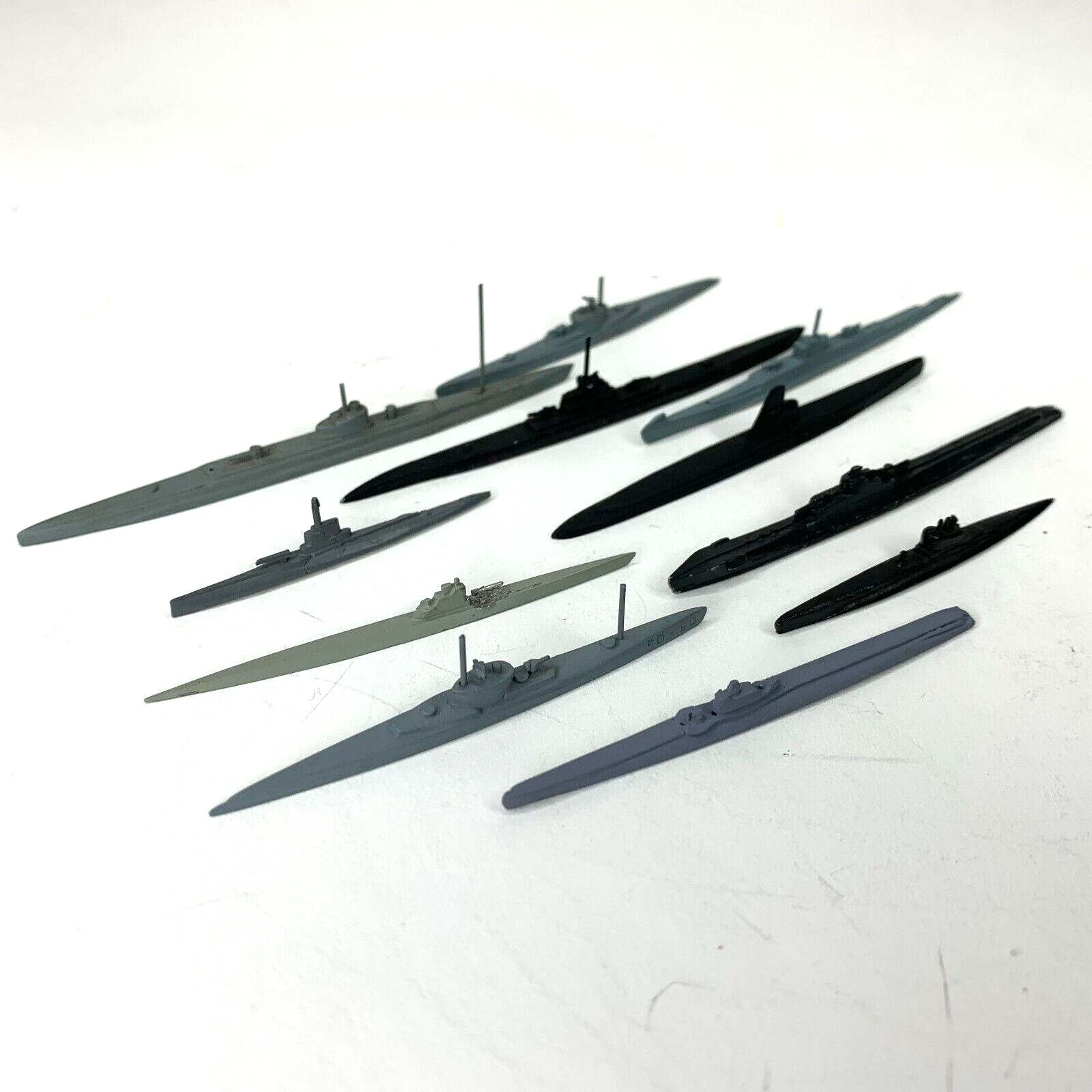 Lot Of 11 Authenticast WW2 Battleship Submarine Models 1:1200 Comet ...