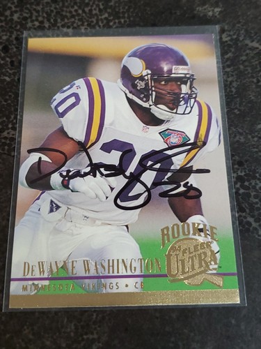 RARE 1994 Fleer Ultra DeWayne Washington RC Hand Signed On Card Auto ...