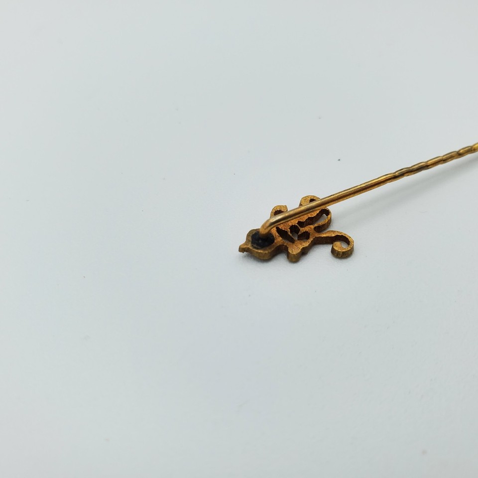 WW1 WWI Original German stick pin crown Wilhelm monogram badge button ...