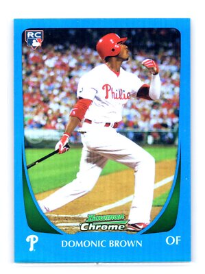2011 Bowman Chrome #12 Domonic Brown Blue Refractor Rookie 113/150 ...