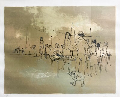 Jean Jansem "Untitled" Hand Signed Original Lithograph 1990 Edition of ...