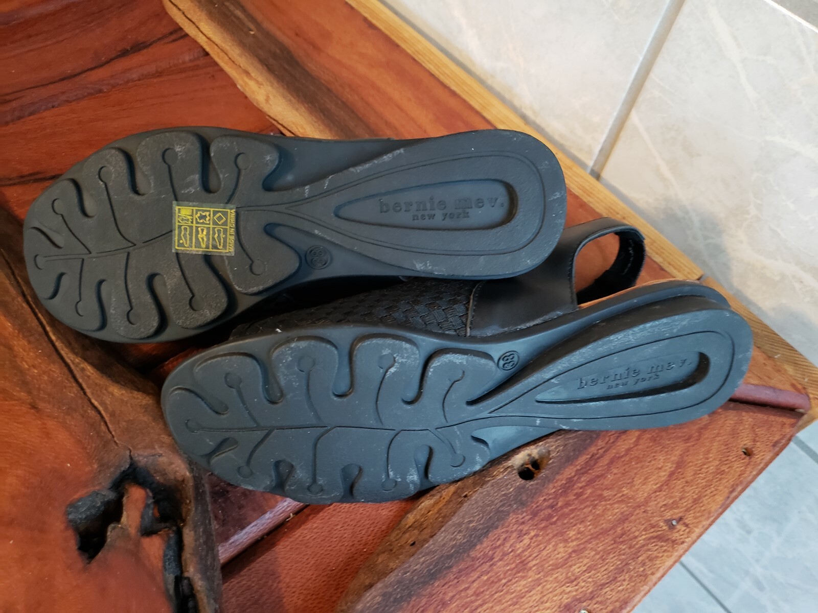 Bernie Mev - ABIGAIL REEF - Slingback Sandals - Black - EU38=US7.5- New ...