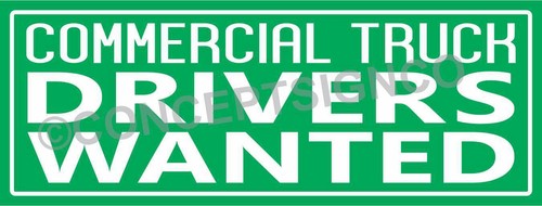 3'X8' COMMERCIAL TRUCK DRIVERS WANTED BANNER Outdoor Sign LARGE CDL ...