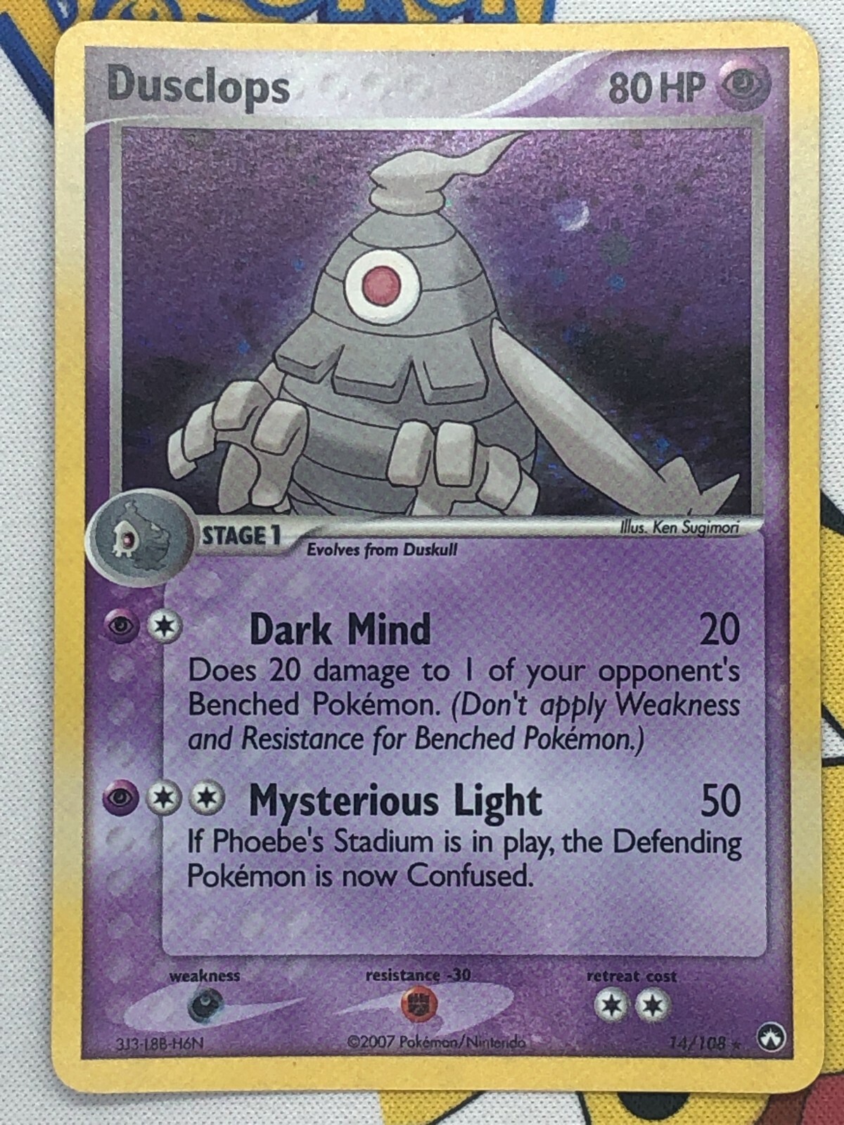 Pokemon Card Dusclops - 14/108 - Holo Rare EX Power Keepers | eBay