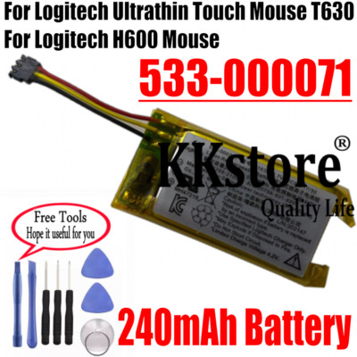 240mAh Battery 533-000071 For Logitech H600 & For Logitech T630 ...