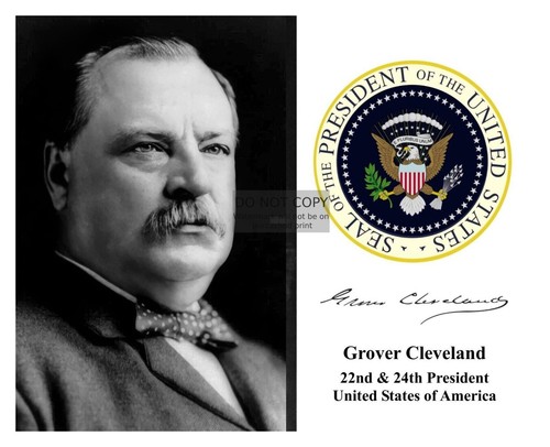 PRESIDENT GROVER CLEVELAND PRESIDENTIAL SEAL AUTOGRAPHED 8X10 PHOTO | eBay
