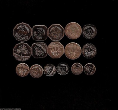 Iraq 5 10 25 50 100 250 500 1 DINAR COMPLETE SET UNC Iraqi Currency ...