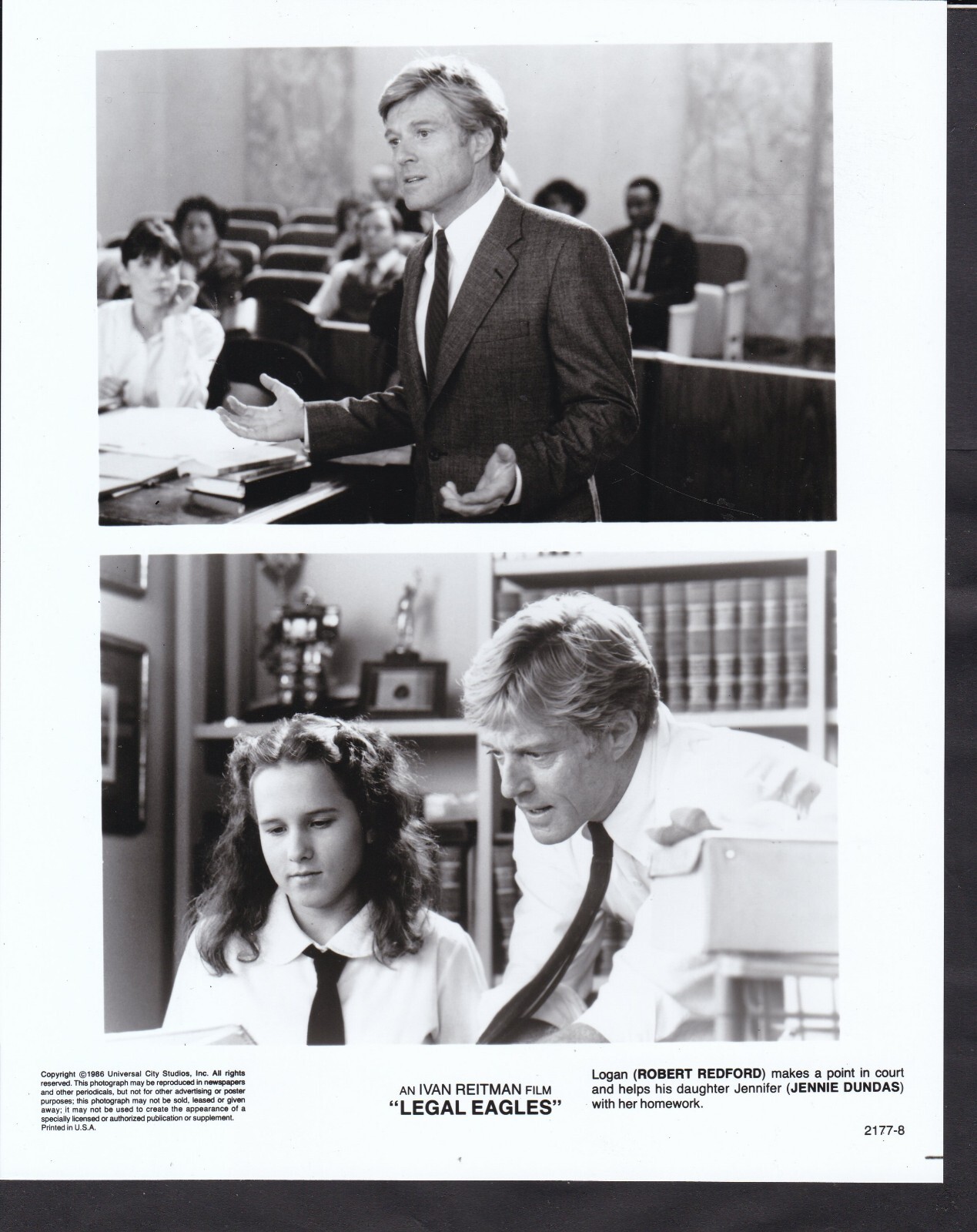 Robert Redford Jennifer Dundas in Legal Eagles 1986 movie photo 39954 ...