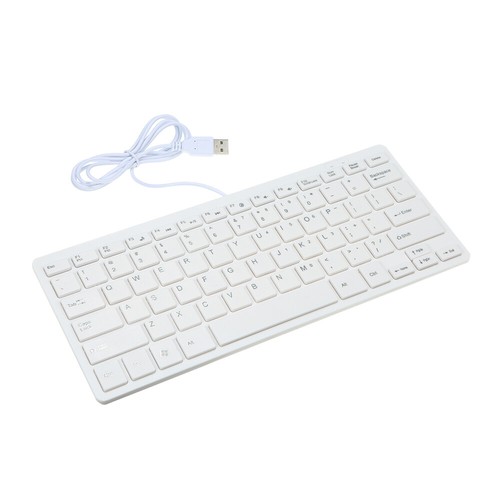 Mini Slim USB Wired Compact Thin Keyboard for Desktop Laptop Mac PC UK ...
