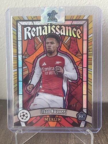 2024-25 Topps Merlin Uefa Ethan Nwaneri RC Renaissance Red /5 | eBay