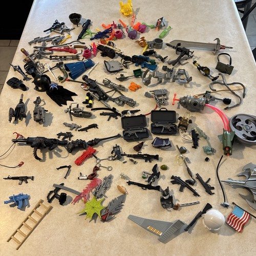 Vintage Large Lot of Various Action Figure Weapons & Accessories | eBay