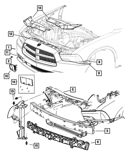 Genuine Mopar Fog Lamp Bezel Right 68072020AA | eBay