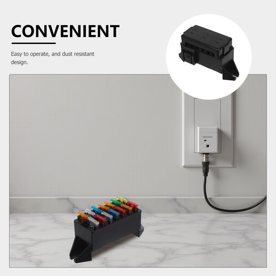 1PC Car Fuse Wire Box Double Row Fuse Box Refitting Fuse Base Auto ...