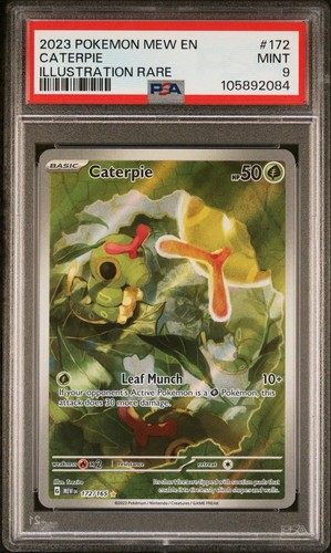 PSA 9 MINT Caterpie, SV 151 Pokemon Illustartion Rare , 172/165 | eBay