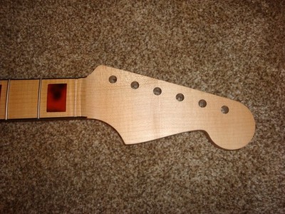 Cust Quartersawn Flame Maple Strat Neck Musikraft Tortoise Binding ...
