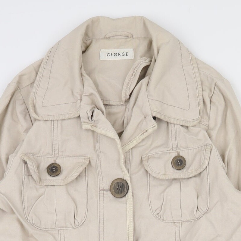 George Womens Beige Jacket Size 10 Button | eBay UK