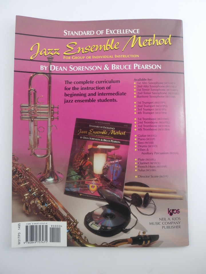 W31TP3 - STANDARD OF EXCELLENCE JAZZ ENSEMBLE METHOD: 3rd Trumpet W/ CD ...