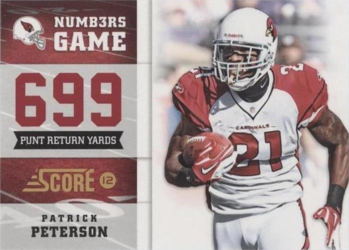 2012 Score - Numbers Game Patrick Peterson #15 Glossy for sale online ...