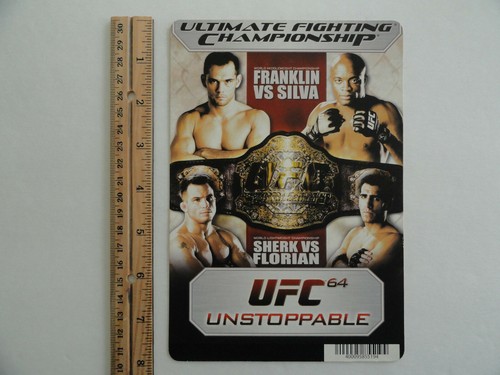 UFC 64 UNSTOPPABLE - BLOCKBUSTER VIDEO BACKER CARD 5"X8" - NO MOVIE | eBay