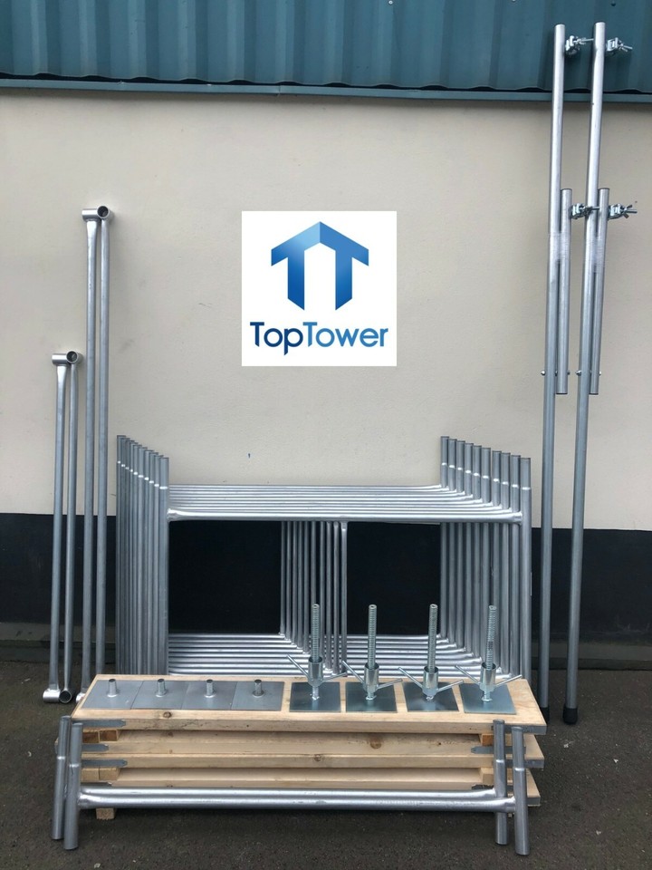 Scaffold Tower DIY 5.5m 4x4 x 18ft Working Height Galvanised Steel ...