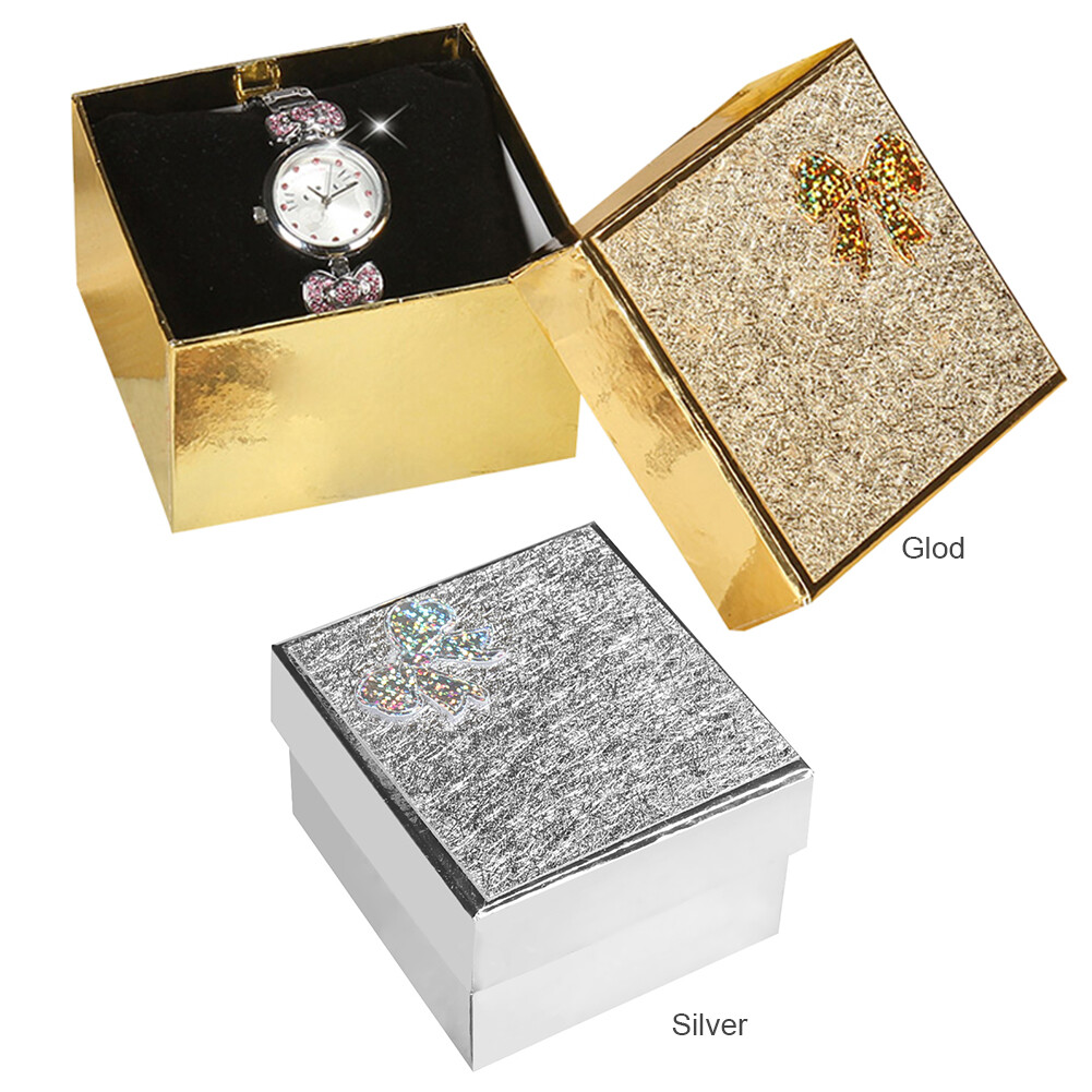 Shinning Square Jewelry Box Travel Watch Necklace Bracelet Display ...
