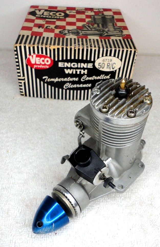 Veco 50 Control Line C/l Vintage R/c Model airplane Engine, No Manuel ...