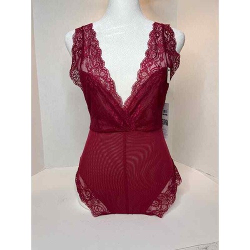 Marilyn Monroe New Show Me Off Negligee Stretchy Bodysuit Maroon Size ...