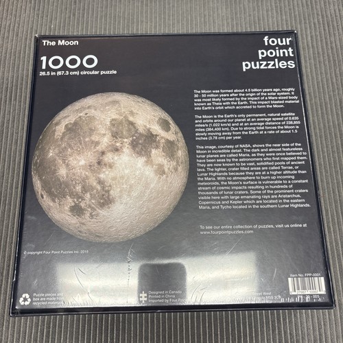 THE MOON 1000 PIECE 26.5” CIRCULAR PUZZLE BY FOUR POINTS PUZZLES –NEW ...