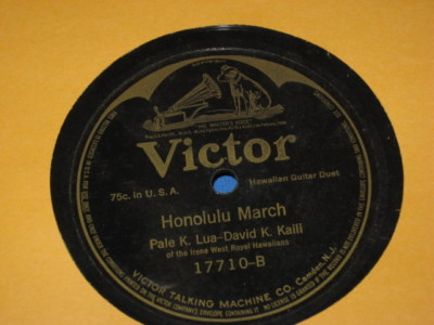 Pale K. Lua & David K. Kaili - 78rpm single 10-inch – Victor #17710 ...