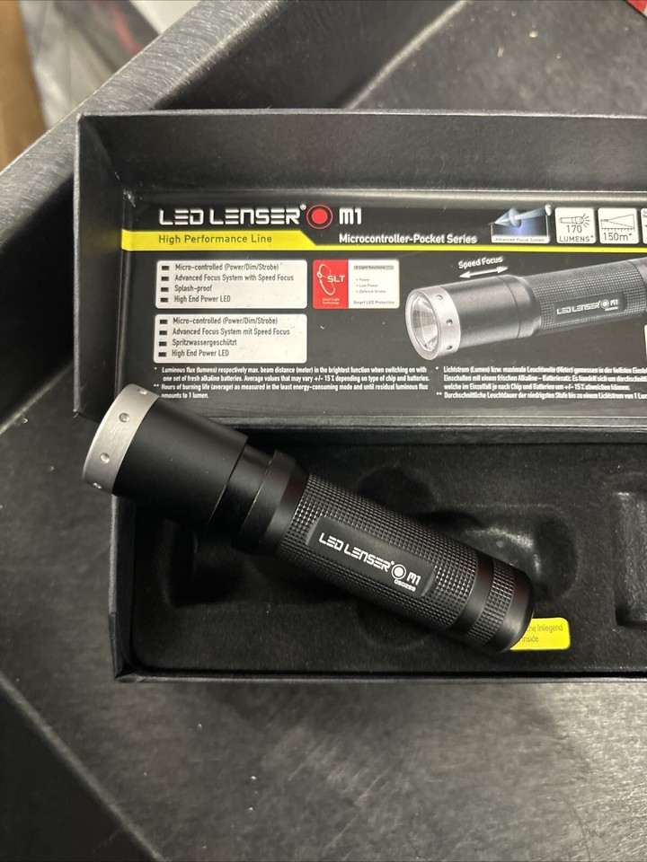 Snap On Tools LED Lenser M1 Microcontroller-pocket Series Black Torch ...