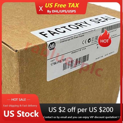 2023 New Sealed Allen Bradley 1756-PB75R ControlLogix Redundant DC ...