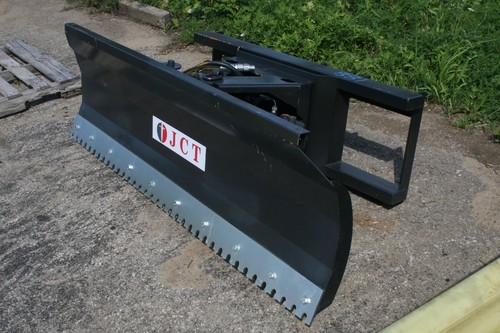 NEW JCT Skid Steer Hydraulic Dozer Angle Blade Plow 6ft fits Cat ...