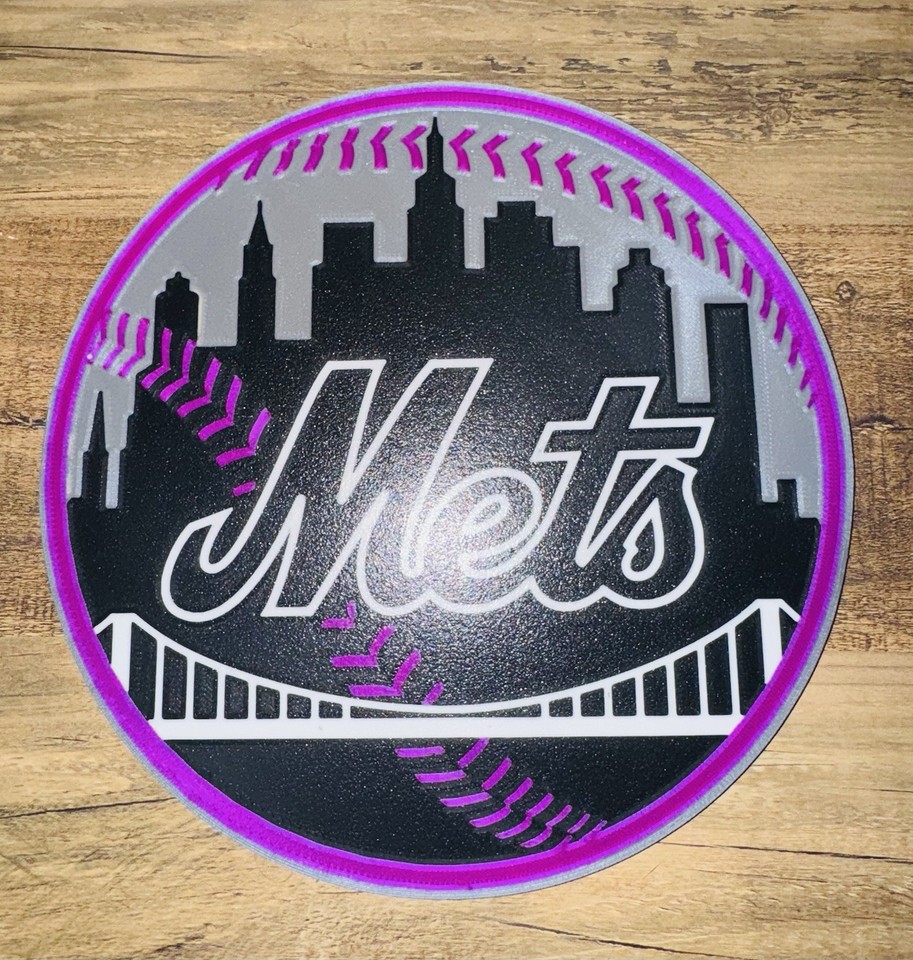 New York NY Mets City Connect 3D Logo Sign Shelf Art Wall Display Soto ...