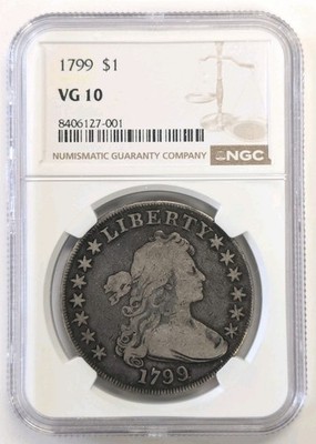 1799 $1- Draped Bust Dollar PCGS VG 10- Great Bust Dollar Type Coin ...