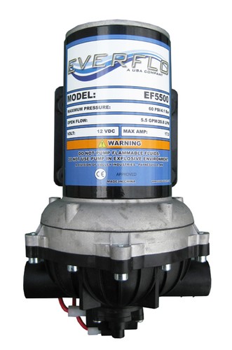 (2) EVERFLO EF5500 12 Volt 5,5 GPM Membran Wasserpumpe 60psi Sprühgerät ...