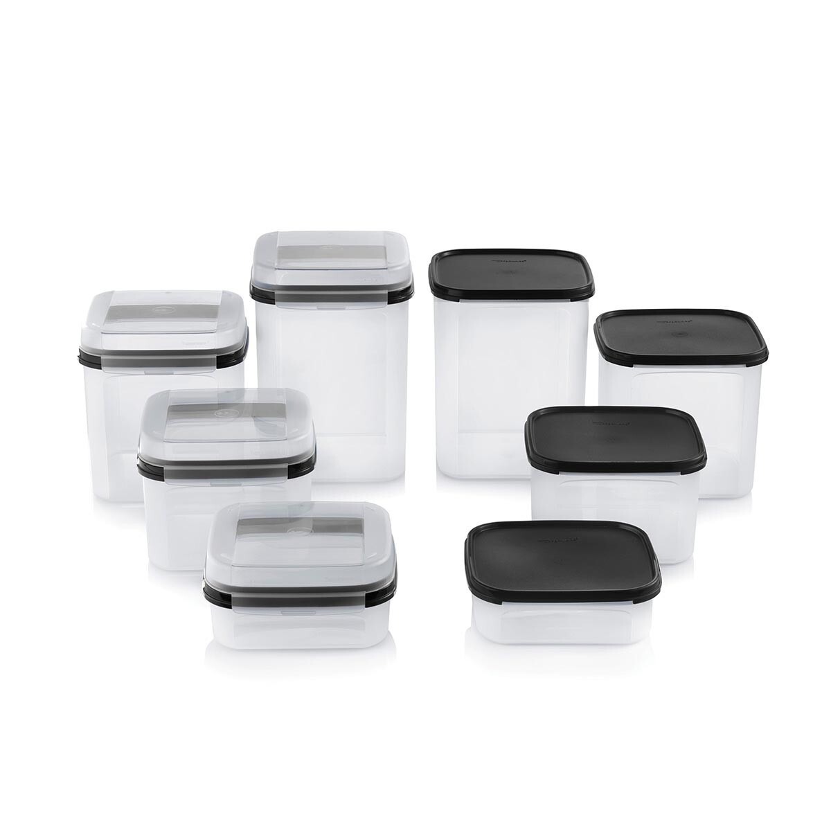 NEW Tupperware signature line modular mate storage set of 8 sheer with ...