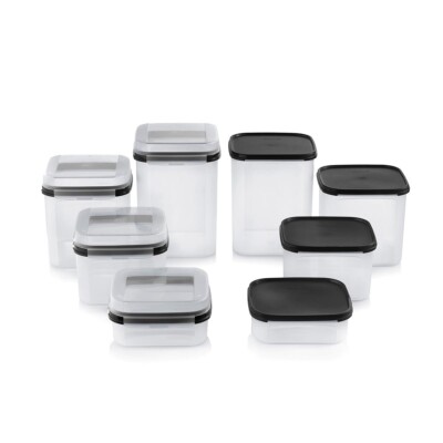 NEW Tupperware signature line modular mate storage set of 8 sheer with ...