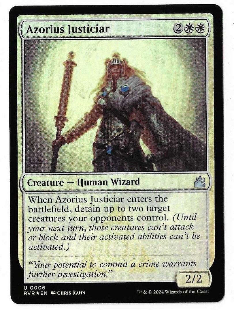 MTG Azorius Justiciar FOIL Ravnica Remastered (RVR) Uncommon Card #0006 ...