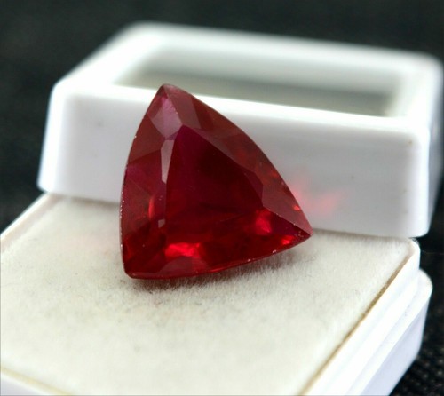 Certified Natural Burma Fine Red Ruby 10.55 Ct Trillion Cut Loose ...