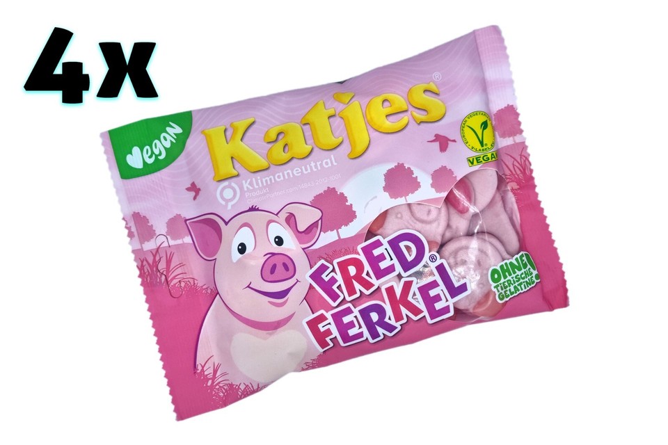 4x bags Katjes Fred Ferkel vegan gummy candy 🍬 TRACKED SHIPPING | eBay