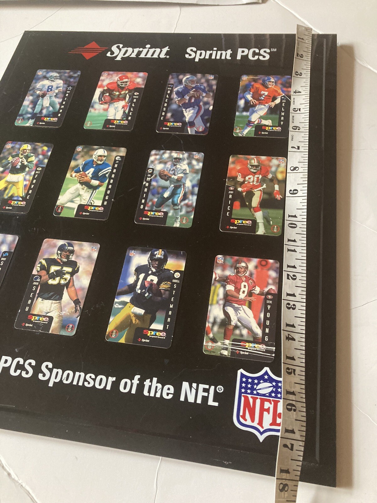 Sprint The Official PCS Sponsor of the NFL Large Vintage Glass Plaque ...