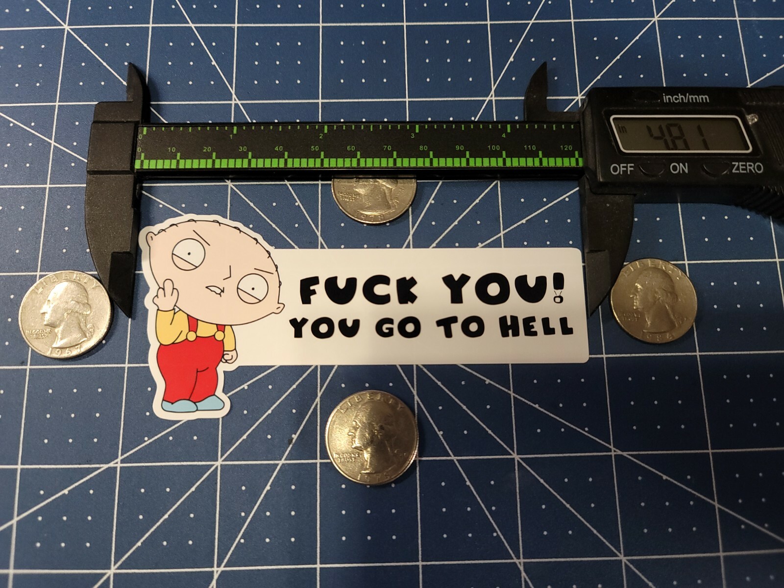 STEWIE GRIFFIN F*CK YOU! YOU GO TO HELL. FUNNY STICKER | eBay