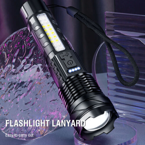 Super Bright Zoomable LED Flashlight USB Chargeable Tactical Torch | eBay