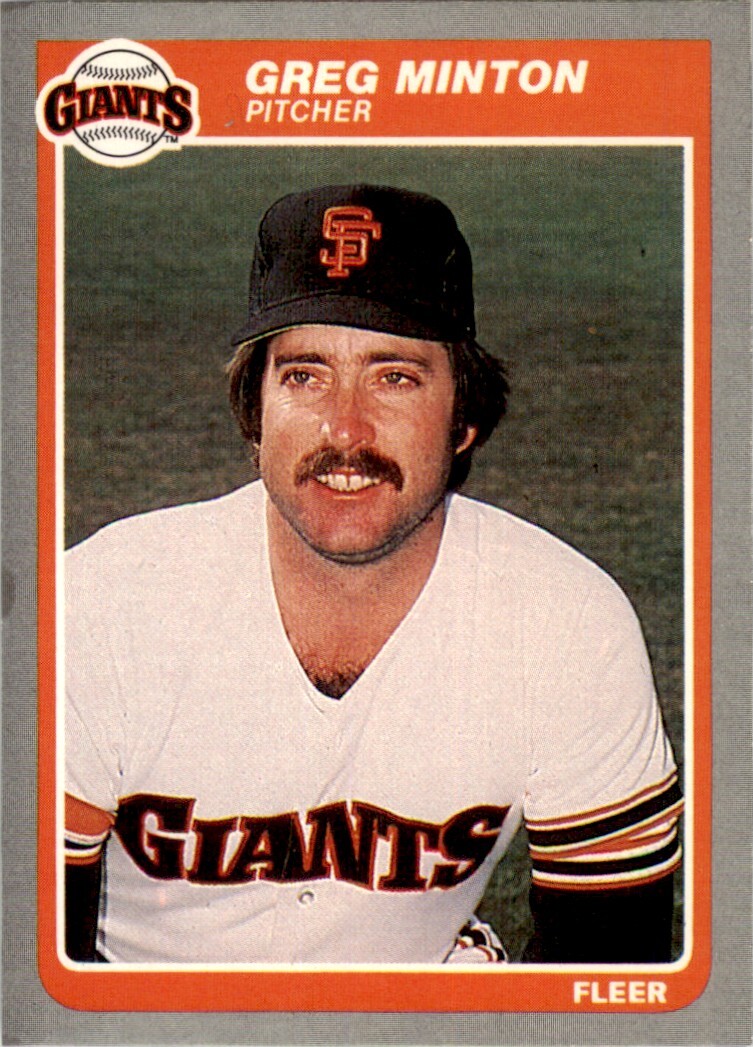 1985 Fleer Greg Minton . San Francisco Giants #617 | eBay