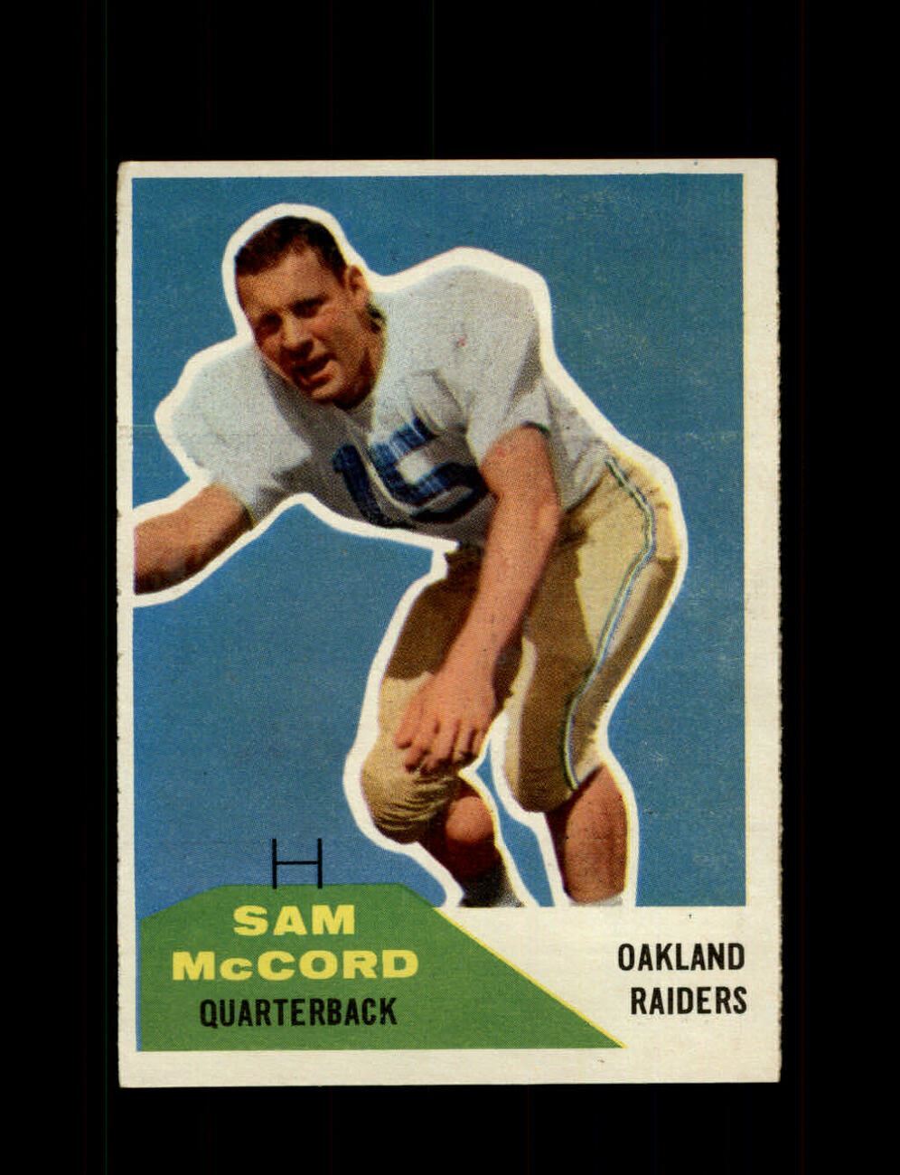 1960 SAM MCCORD FLEER #67 RAIDERS *G8549 | eBay