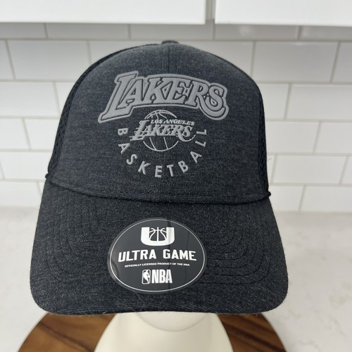 Los Angeles Lakers NBA Ultra Game OSFM Hat Cap Gray Stretch to Fit ...