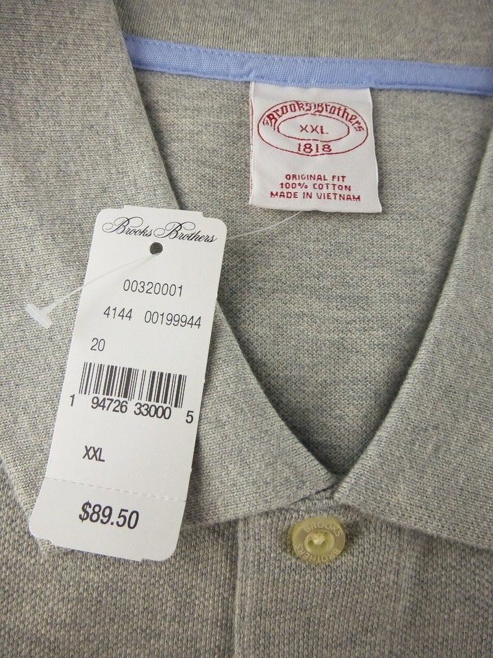 BROOKS BROTHERS POLO SHIRT 1818 Men's Pastel Colors ORIGINAL Fit XL 2XL ...