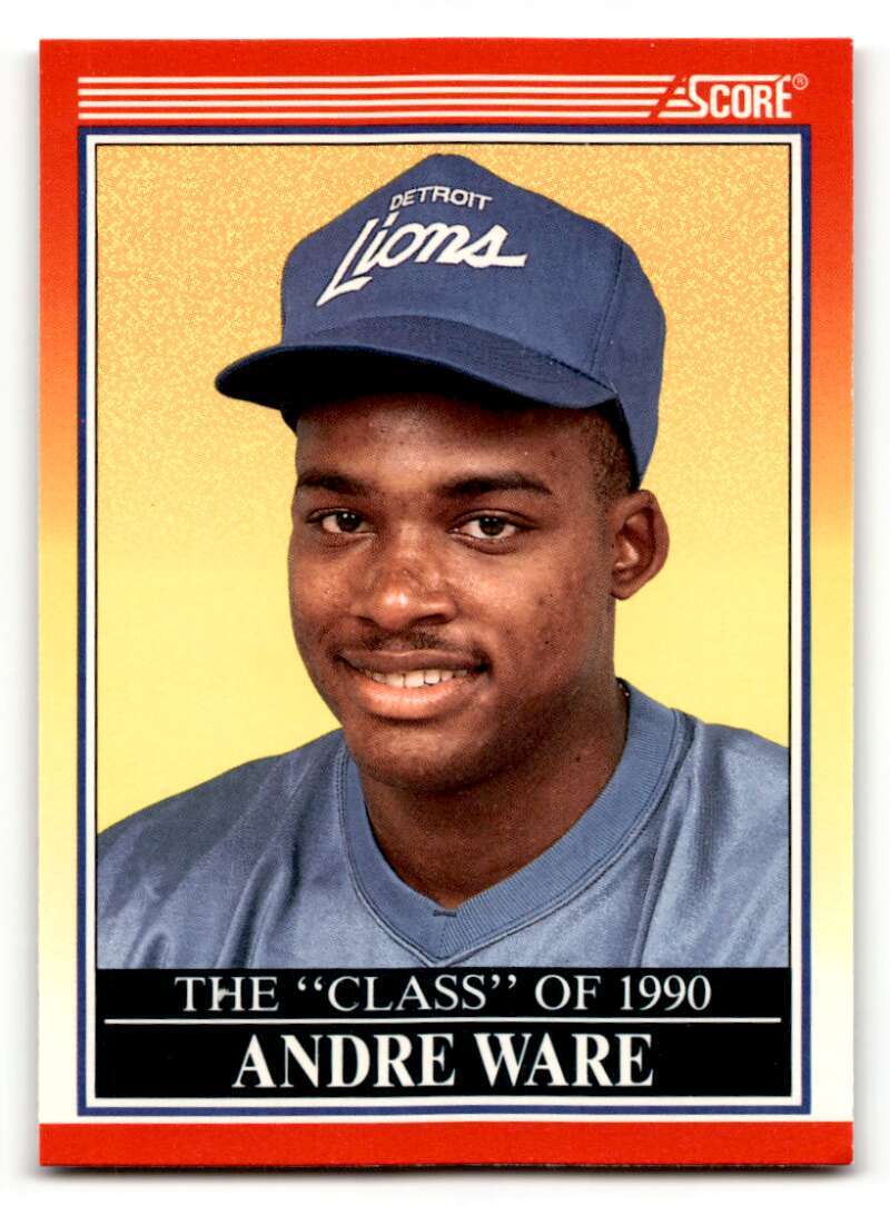 1990 Score #607 Andre Ware Detroit Lions Football Cards EX/NM ID:57456 ...