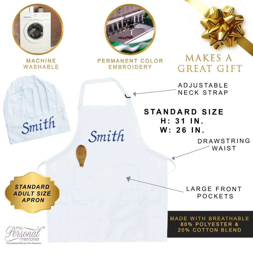 Customizable Chef Hat and Apron Set - Custom Personalized with Any Name ...