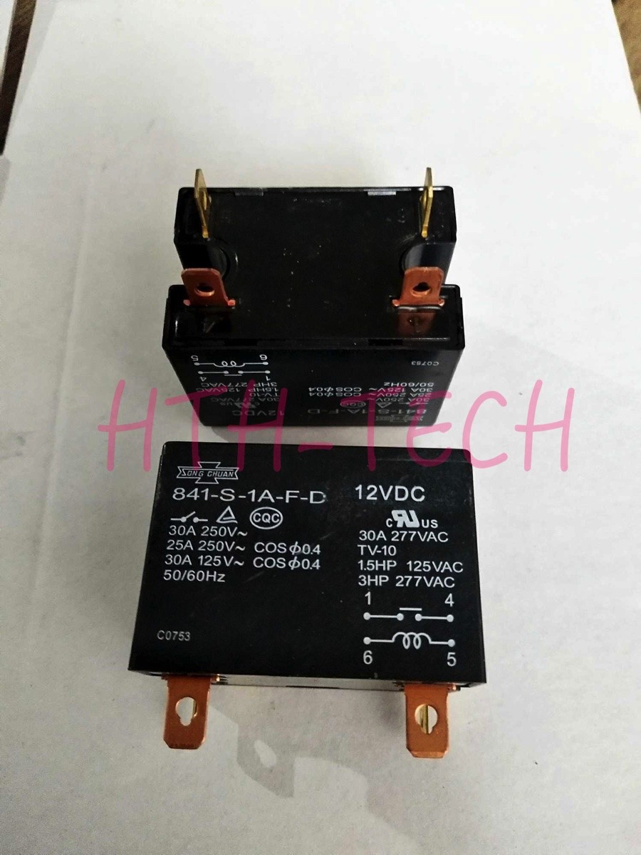 841-S-1A-F-D-12VDC Power Relay 30A 250VAC 4 Pins x 1pc | eBay